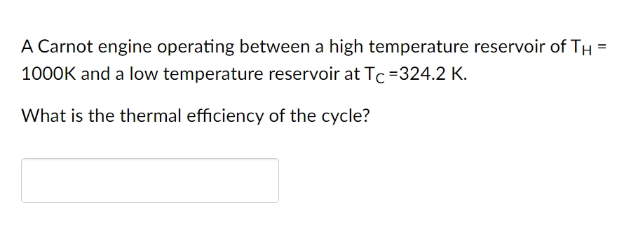 Solved A Carnot engine operating between a high temperature | Chegg.com