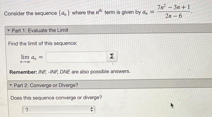 Solved Consider the sequence {an} where the nth term is | Chegg.com