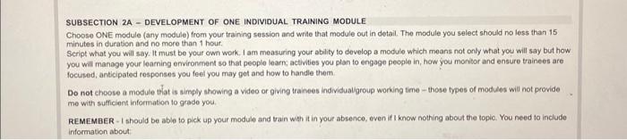 Solved SUBSECTION 2A - DEVELOPMENT OF ONE INDIVIDUAL. | Chegg.com