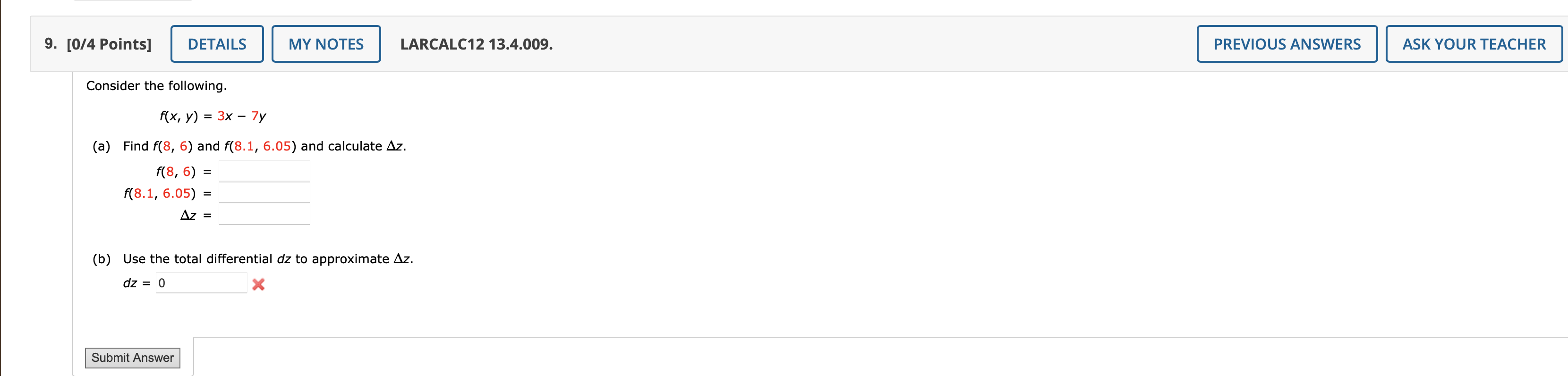 Solved Consider the following. [0/4 | Chegg.com