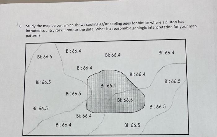 Solved 6. Study the map below, which shows cooling Ar/Ar | Chegg.com