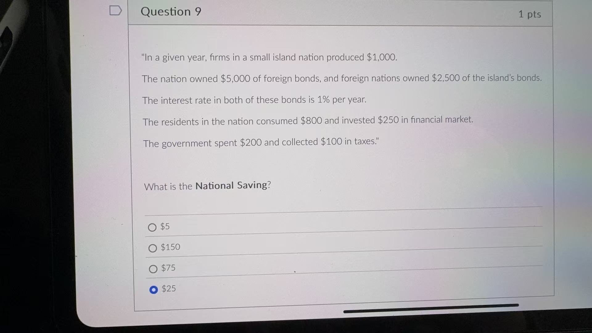 Solved Question 9"In ﻿a given year, firms in ﻿a small island | Chegg.com
