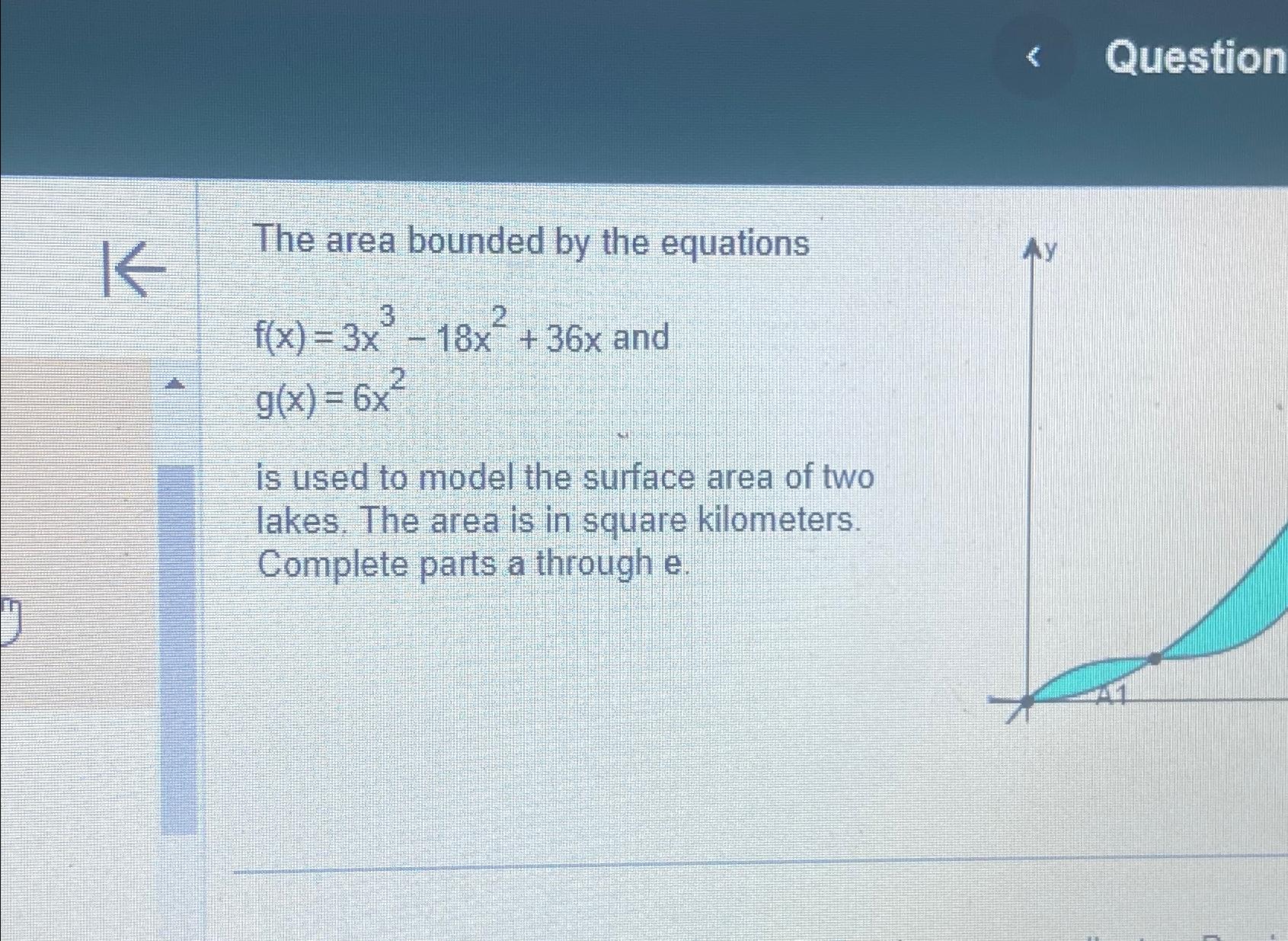 Solved QuestionThe area bounded by the | Chegg.com