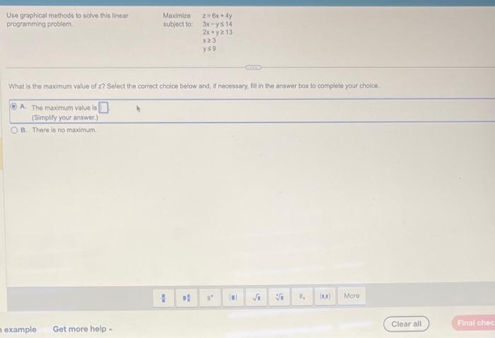 Solved Use graphical methods to scive this linear. | Chegg.com