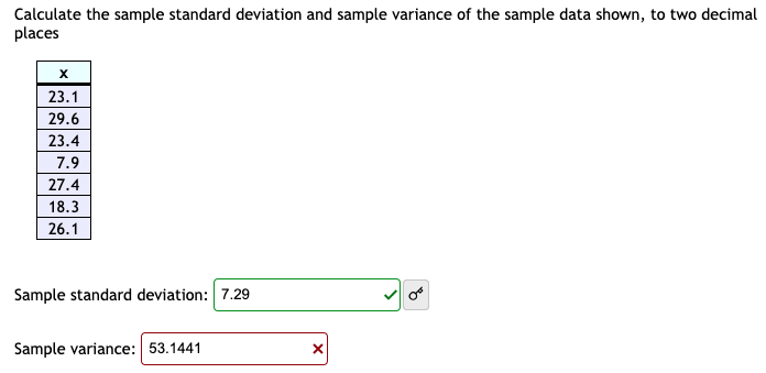 Solved Calculate the sample standard deviation and sample | Chegg.com