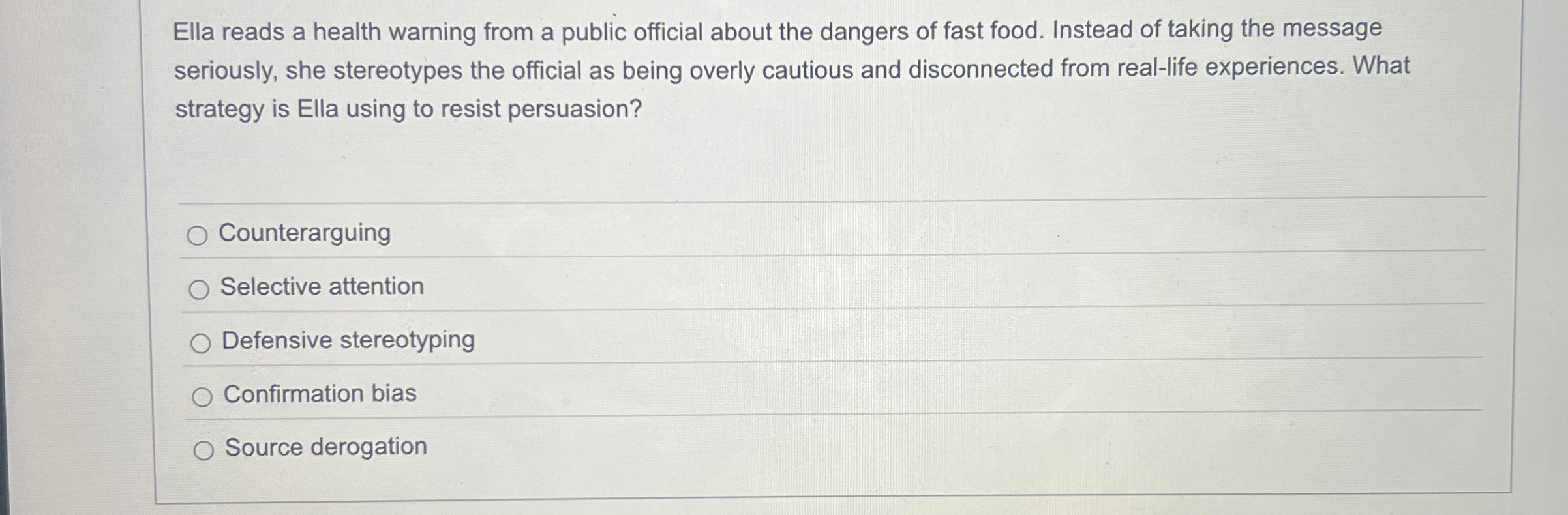 Solved Ella reads a health warning from a public official | Chegg.com