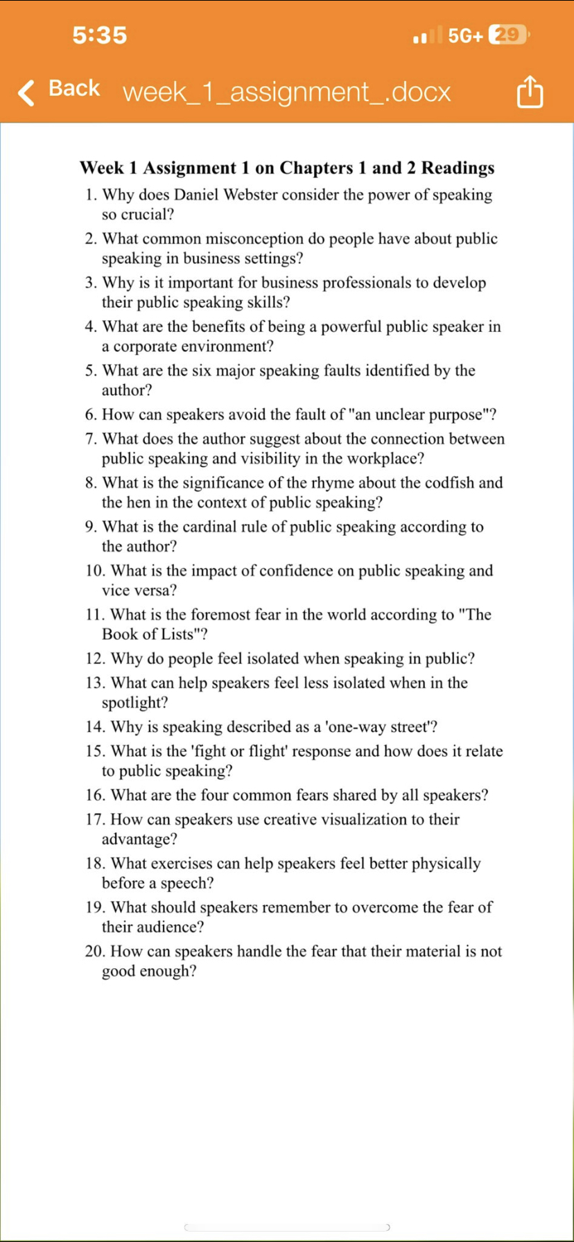 Solved Week 1 ﻿Assignment 1 ﻿on Chapters 1 ﻿and 2 | Chegg.com