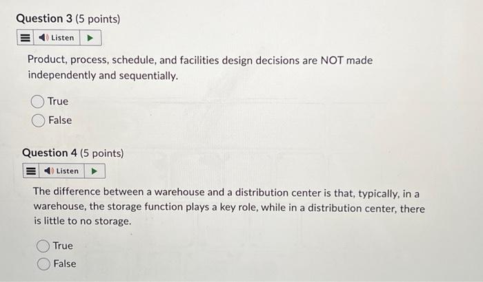 Solved Question 3 (5 ﻿points)Product, process, schedule, and | Chegg.com