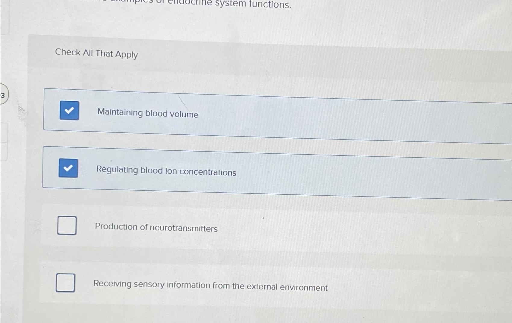 Solved Check All That ApplyMaintaining blood | Chegg.com