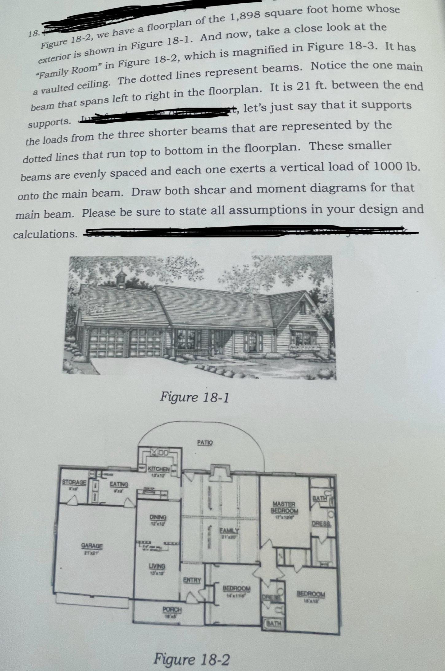 Solved Figure 18-2, ﻿we have a floorplan of the 1,898 | Chegg.com