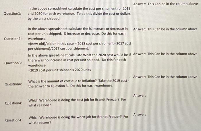 Solved Use the attached spreadsheet to analyze the data and | Chegg.com