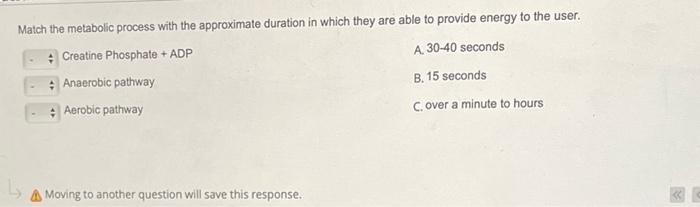 Solved Match the metabolic process with the approximate | Chegg.com