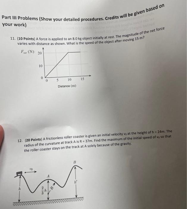 Solved Part III Problems (Show your detailed procedures. | Chegg.com