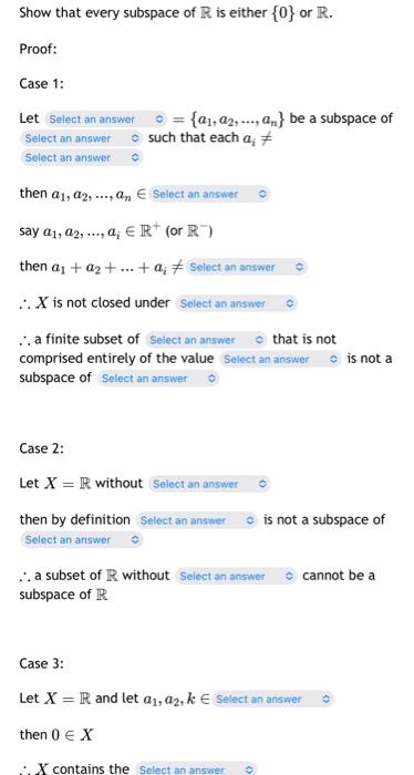 Solved drop down options are scalar multiplication, X, | Chegg.com