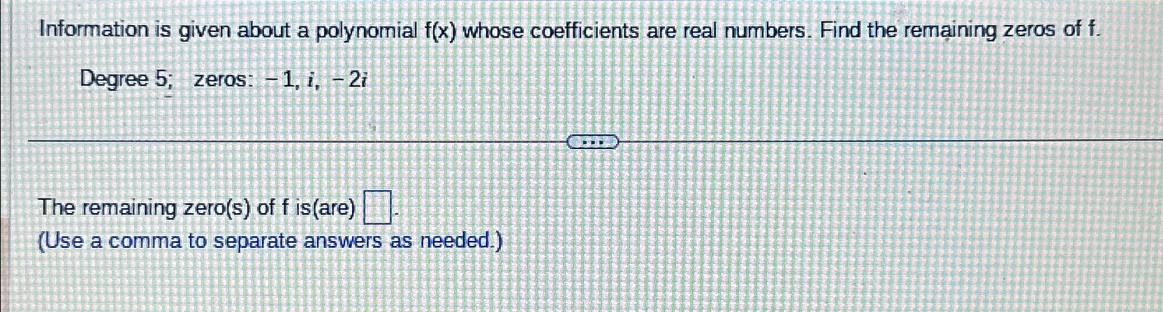 Solved Information is given about a polynomial f(x) ﻿whose | Chegg.com