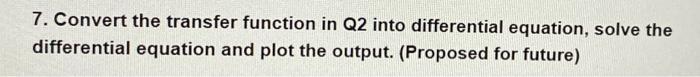 Solved Can you solve Q7, find differential equation and also | Chegg.com