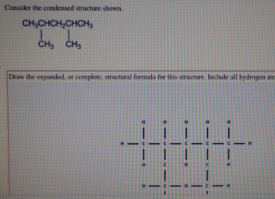 Solved Consider the condensed structure shown. . | Chegg.com