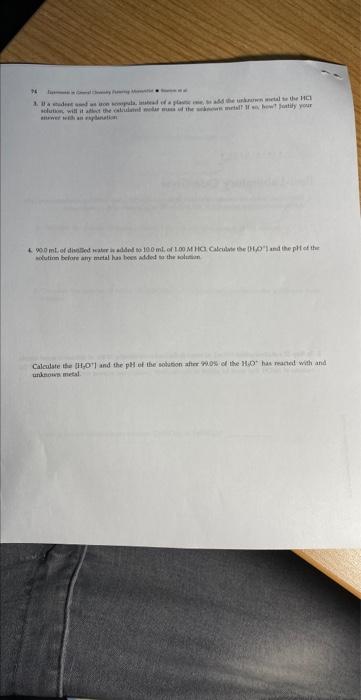 Lab Report Part A - Identification of an Unknown | Chegg.com