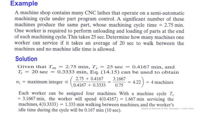 Solved Topic 5: Machine cluster example in continuation If | Chegg.com