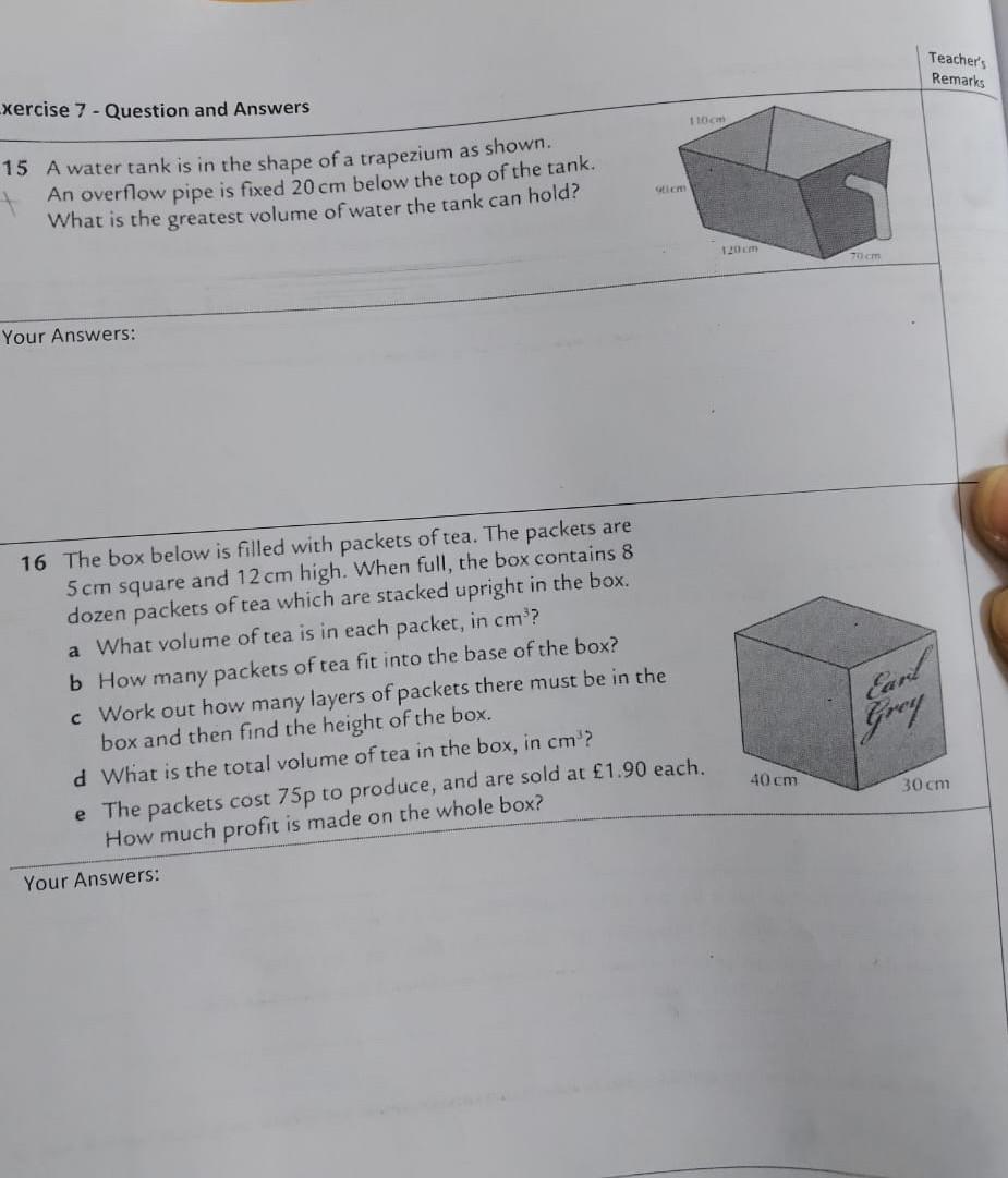 Solved 15 A water tank is in the shape of a trapezium as | Chegg.com