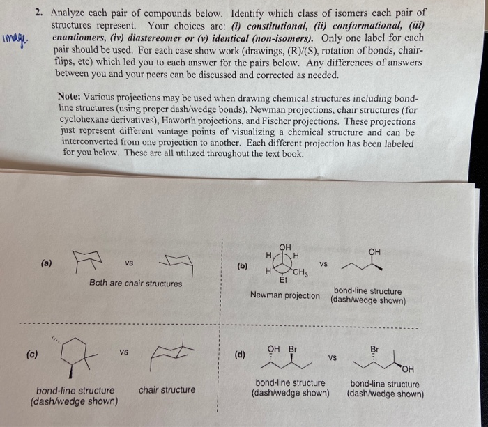 Solved image . 2. Analyze each pair of compounds below. | Chegg.com
