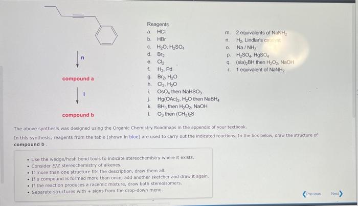 Solved Select reagents from the table to perform the | Chegg.com