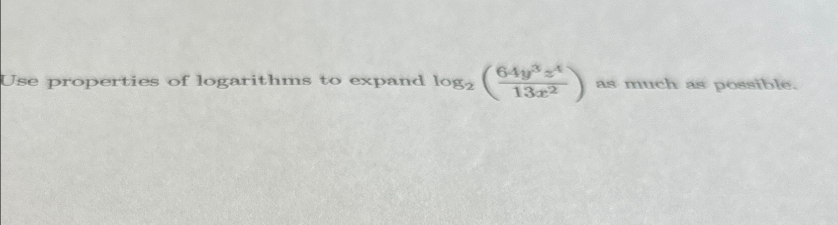 Solved Use properties of logarithms to expand | Chegg.com