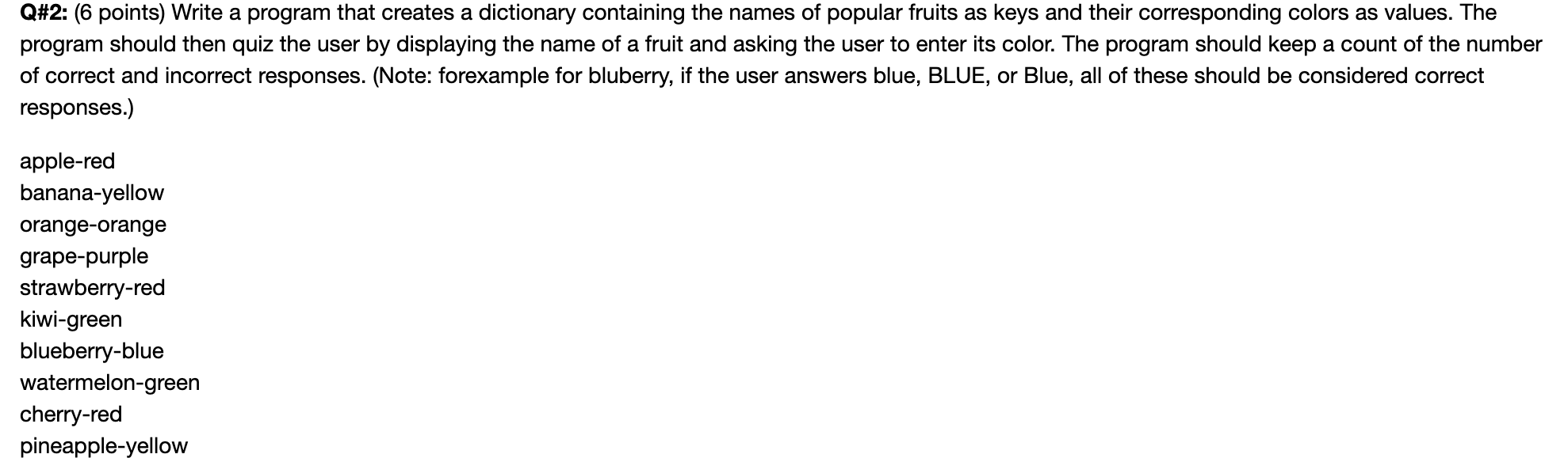 Solved Q2 6 points write A Program That Creates A