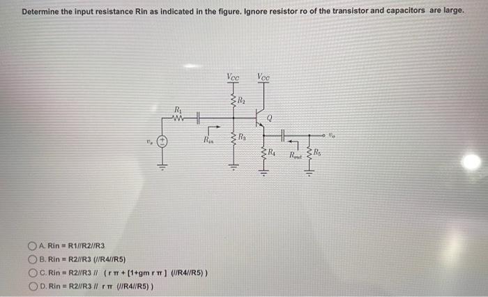 Solved In the circuit shown below, the transistor Q is known | Chegg.com