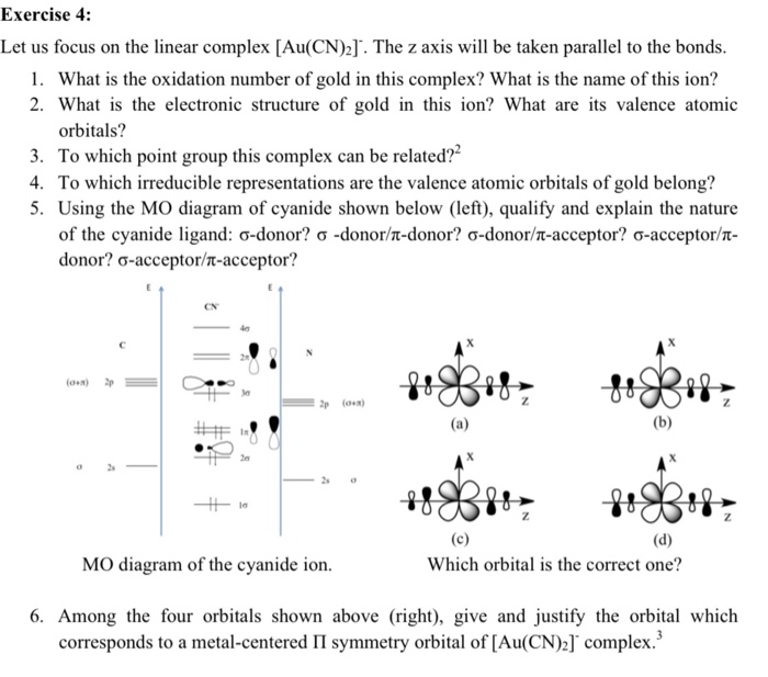 Exercise 4 Let us focus on the linear complex | Chegg.com