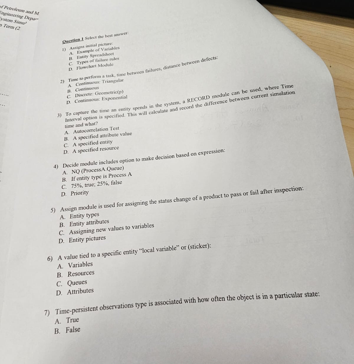 Solved estion 1 ﻿Select the best answer:A. ﻿Example ofB. | Chegg.com