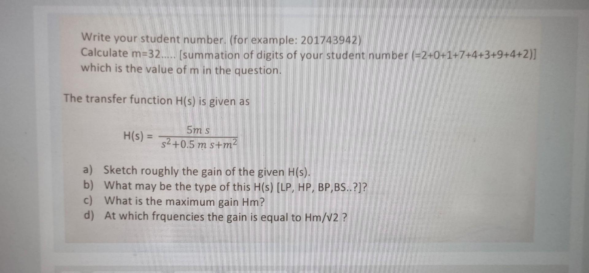 Solved Write your student number. (for example: 201743942) | Chegg.com