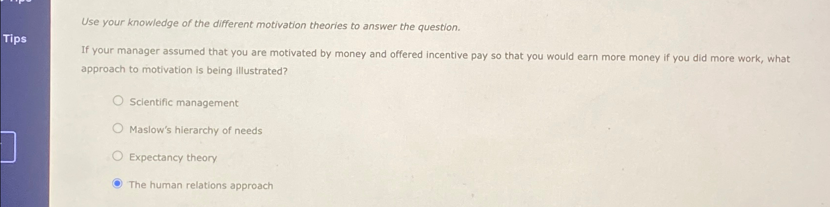 Solved Use your knowledge of the different motivation | Chegg.com