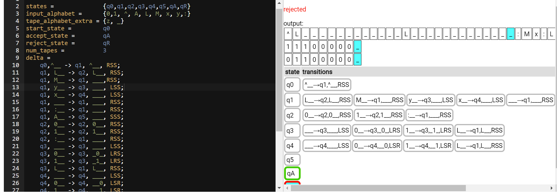 Solved Design a TM to execute programs written in a | Chegg.com