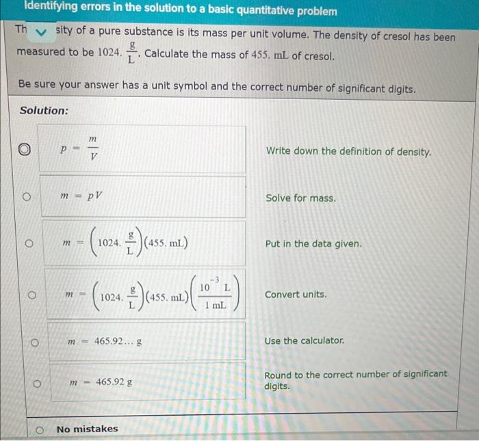 Solved Identifying errors in the solution to a basic | Chegg.com