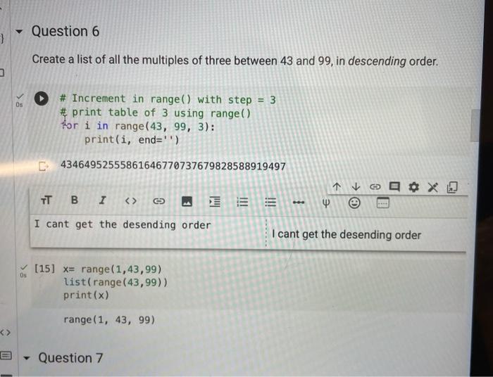 Solved Create a list of all the multiples of three between | Chegg.com