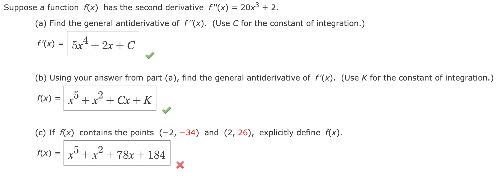 Solved Suppose a function f(x) ﻿has the second derivative | Chegg.com