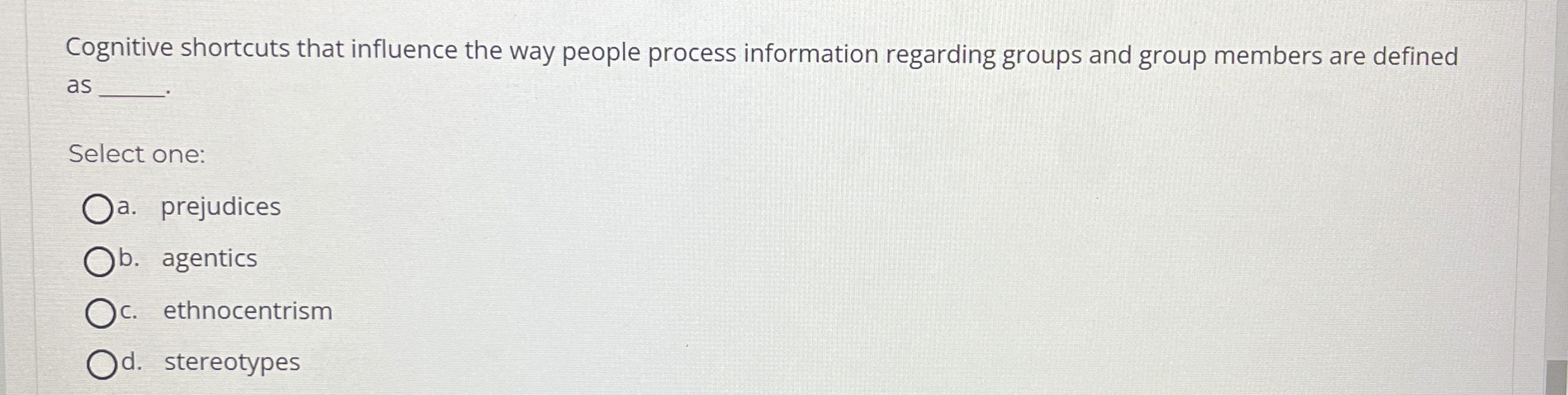Solved Cognitive shortcuts that influence the way people | Chegg.com