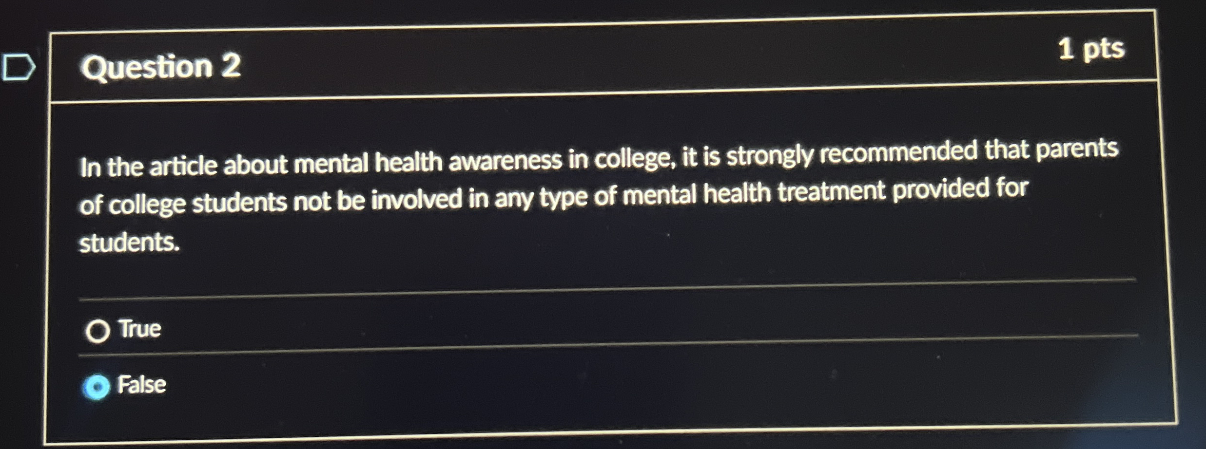 Solved Question 21 ﻿ptsIn the article about mental health | Chegg.com