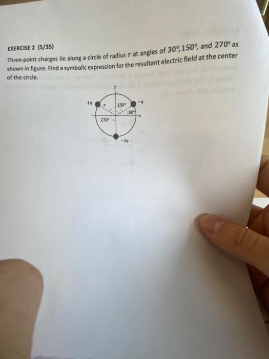 Solved Three-point charges lie along a circle of radius r at | Chegg.com