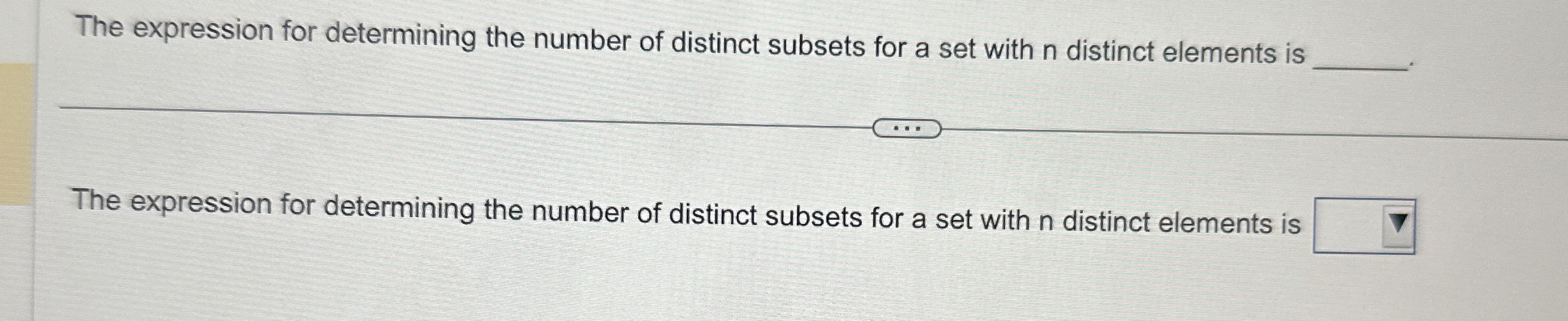Solved The expression for determining the number of distinct | Chegg.com