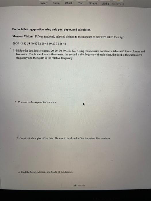 Solved Insert Table Chart Text Shape Media Communit Do the | Chegg.com