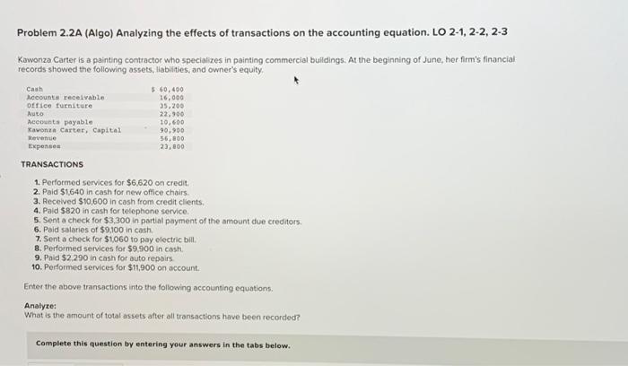 Solved Problem 2.2A (Algo) Analyzing the effects of | Chegg.com