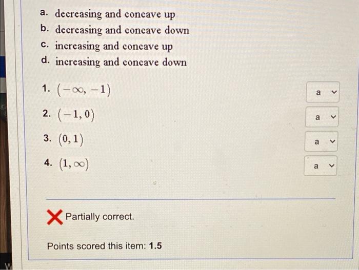 Solved a. decreasing and concave up b. decreasing and | Chegg.com