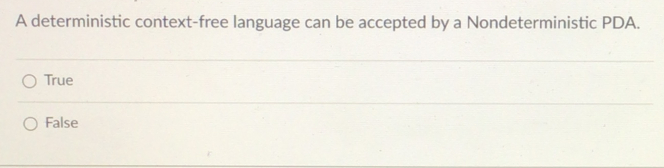 Solved A deterministic context-free language can be accepted | Chegg.com