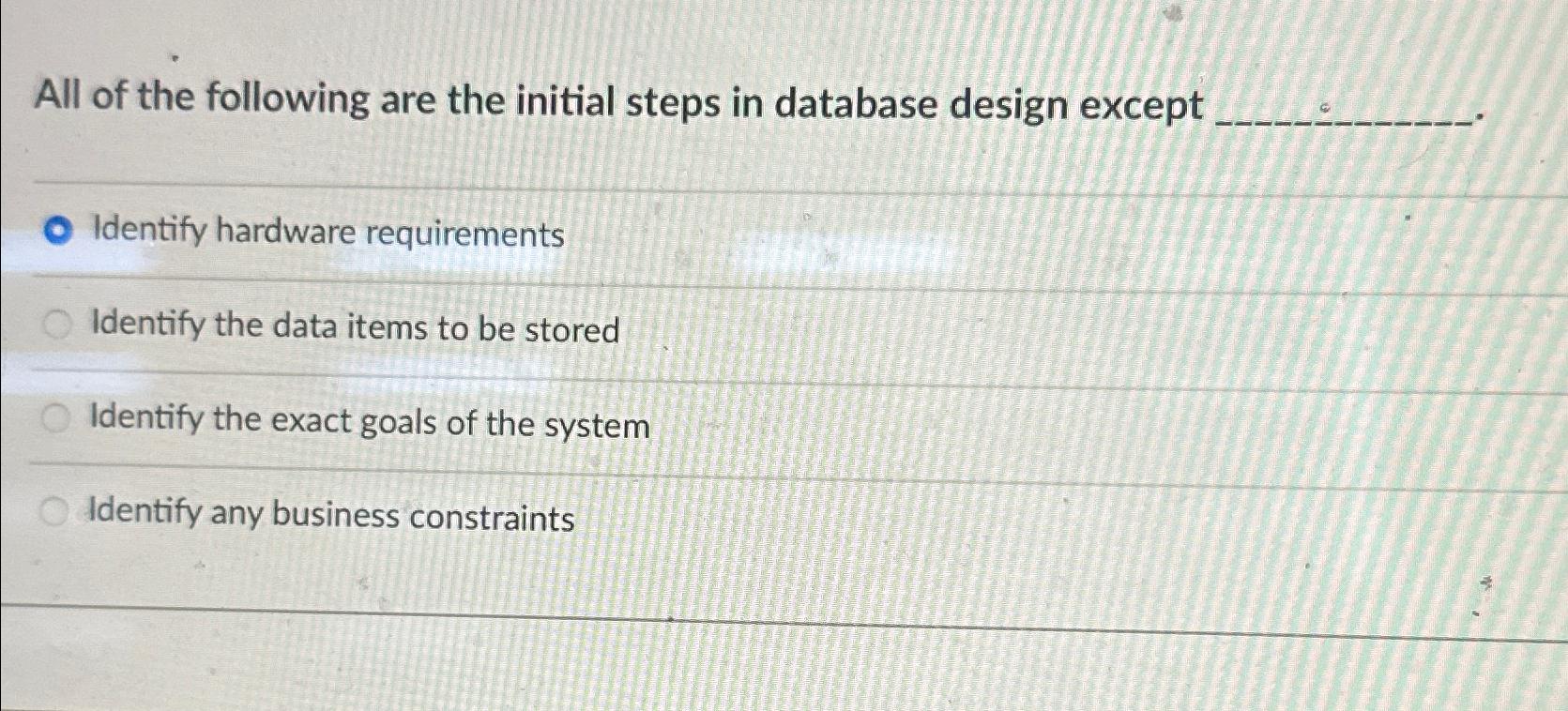 Solved All of the following are the initial steps in | Chegg.com