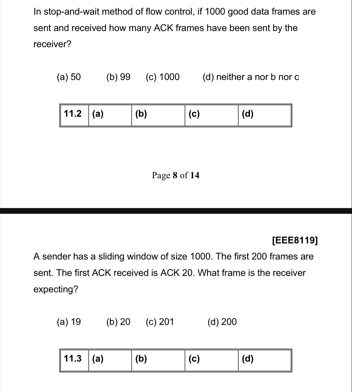 Solved In stop-and-wait method of flow control, if 1000 | Chegg.com