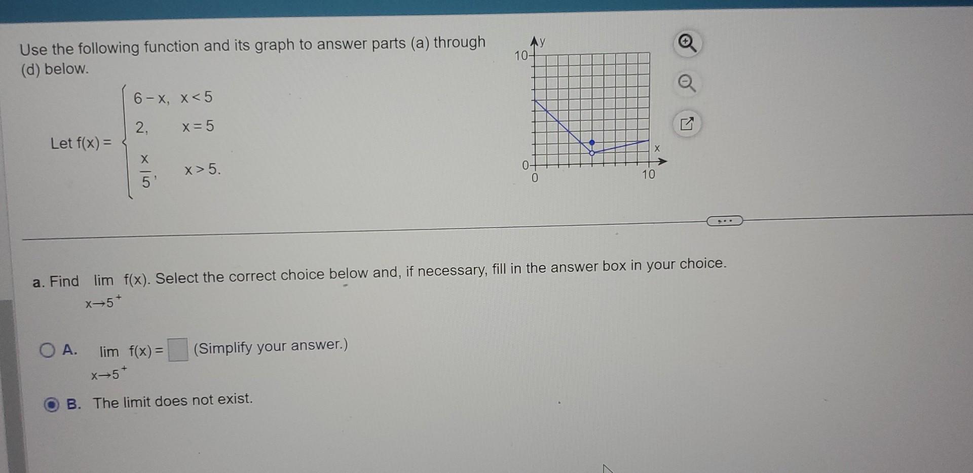 Solved Use the following function and its graph to answer | Chegg.com