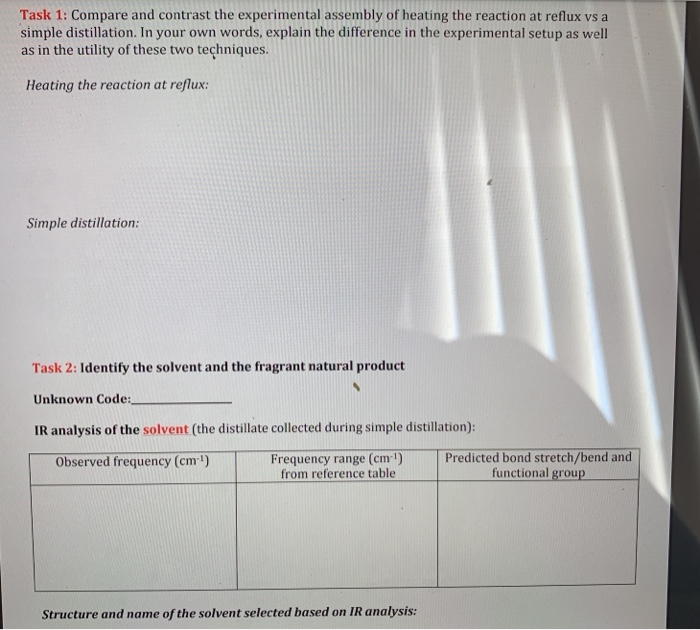 Solved Task 1: Compare and contrast the experimental | Chegg.com