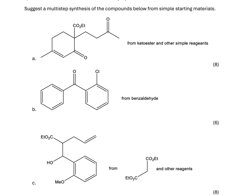 Solved Suggest a multistep synthesis of the compounds below | Chegg.com